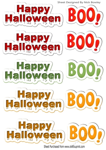 Halloween/Boo words - CUP1177738_415 | Craftsuprint