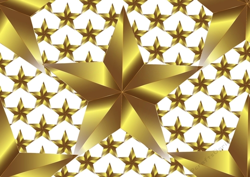 Gold Mettalic Stars Backing Paper (Big) - CUP1178159_415 | Craftsuprint