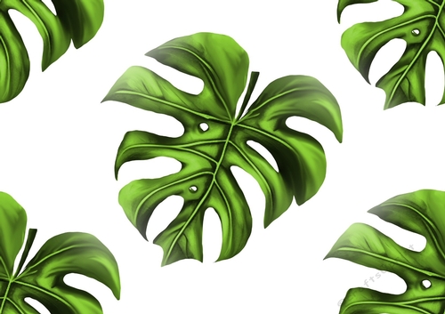 Lovely Green Tropical Leaves Backing Paper (big) - CUP1209455_415 ...