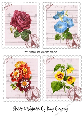 4 Pretty Floral Toppers A Variety ( Set One) - CUP1215541_415 ...