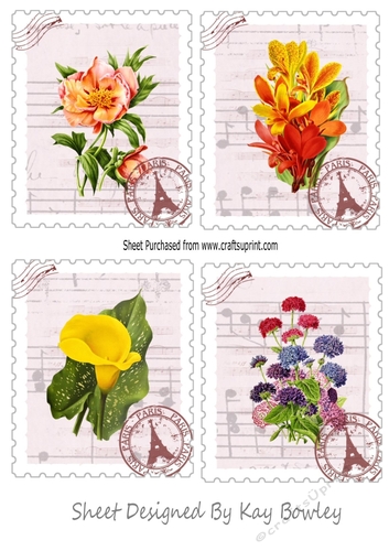 4 Pretty Floral Toppers A Variety (Set Three) - CUP1215544_415 ...