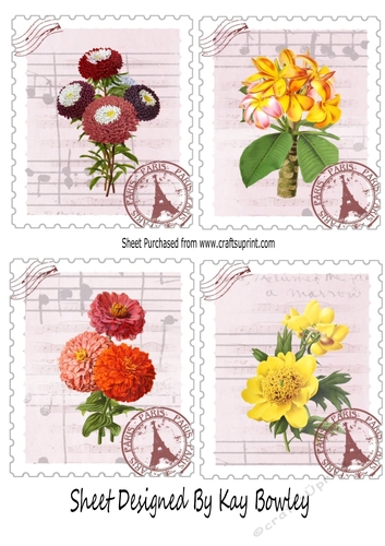 4 Pretty Floral Toppers A Variety (Set Four) - CUP1215546_415 ...