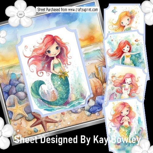 Lovely Beach With Mermaid Toppers 8x8 Mini Kit - CUP1218564_415 ...