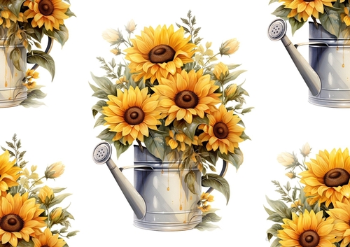 Pretty Sunflowers/Backing Paper (Big) - CUP1226553_415 | Craftsuprint