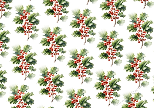 Pretty Holly With Red Berries Backing Paper (Small) - CUP1227640_415 ...