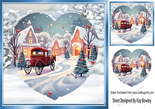Pretty Snow Scene With Snow Trees 8x8 (One) - CUP1229137_415 | Craftsuprint