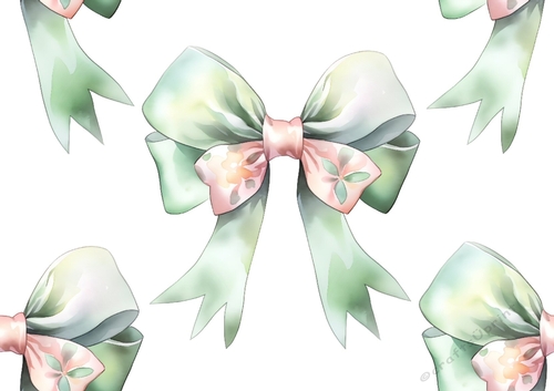 Christmas Pink/Mint Bows Backing Paper (Big) - CUP1251443_415 ...