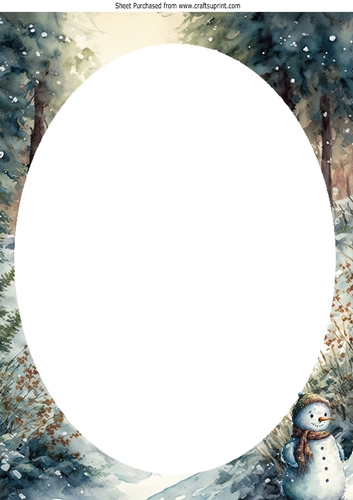 Lovely Snow Woodland With Snowman A4 Card Front/Insert - CUP1254136_415 ...