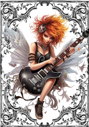 Black Ornate Scroll Gothic A4 Rock N Roll Faerie (One) - CUP1254290_415 ...