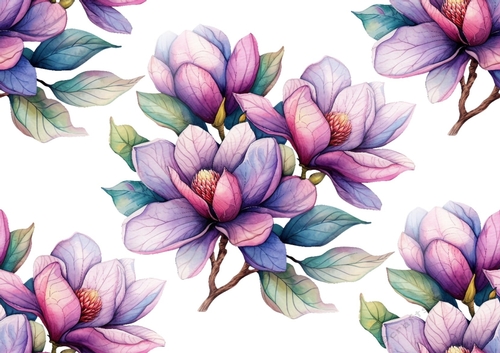 Pretty Purple Flowers Backing Paper (One) A4 Big - CUP1283699_415 ...