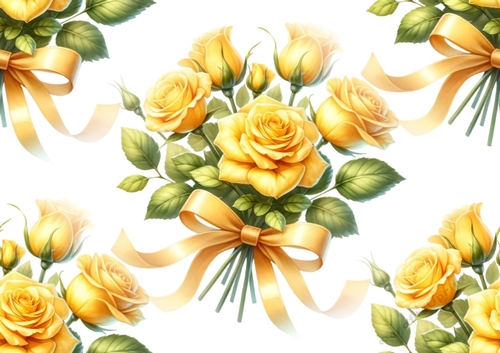 Pretty Yellow Roses Backing Paper (Two) A4 Big - CUP1283854_415 ...