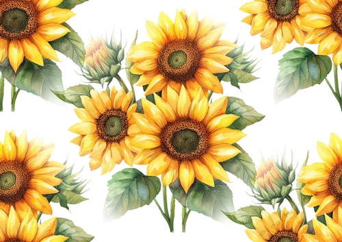 Pretty Yellow Sunflowers Backing Paper (Four) A4 Big - CUP1283856_415 ...