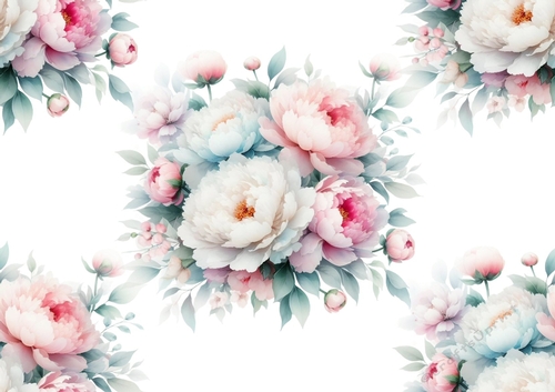 4 Pretty Pink/white Flower A4 Backing Paper (Big) One - CUP1285212_415 ...