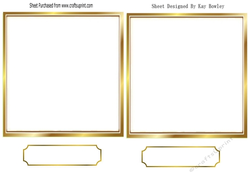Lovely 7x7 Card/Insert 2 Gold Frames (One) - CUP1290008_415 | Craftsuprint
