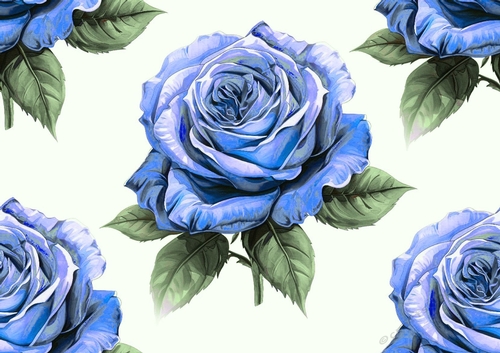 Pretty Watercolour Blue Roses Backing Paper (BIG) - CUP1291227_415 ...