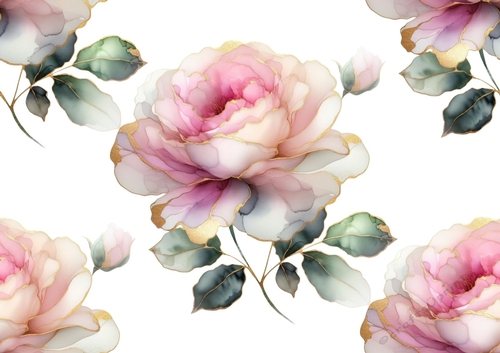 Pink Roses Backing Paper (BIG) Two - CUP1297677_415 | Craftsuprint