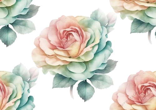 Pretty Pastel Rose Backing Paper A4 (BIG) - CUP1300309_415 | Craftsuprint