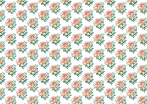 Pretty Pastel Rose Backing Paper A4 (SMALL) - CUP1300317_415 | Craftsuprint