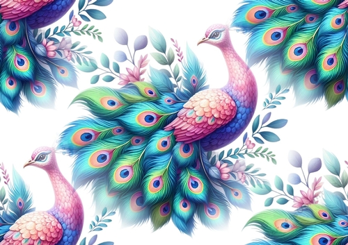 Pretty Peacock Backing Paper (BIG) - CUP1303896_415 | Craftsuprint