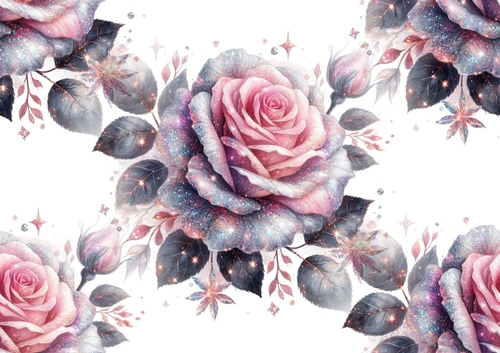 Beautiful Glitter Pink Rose Backing Paper (BIG) - CUP1304334_415 ...
