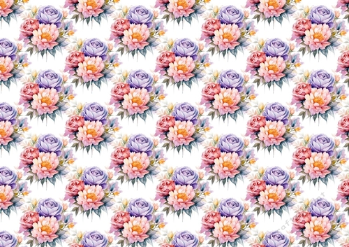 Pretty Coloured Roses Backing Paper (SMALL FOUR) - CUP1325419_415 ...
