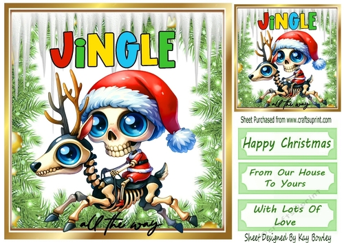 Christmas Gothic Santa With Icicles & Holly 8x8 (TWO) - CUP1327199_415 ...