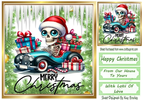 Christmas Gothic Santa With Icicles & Holly 8x8 (THREE) - CUP1327201 ...