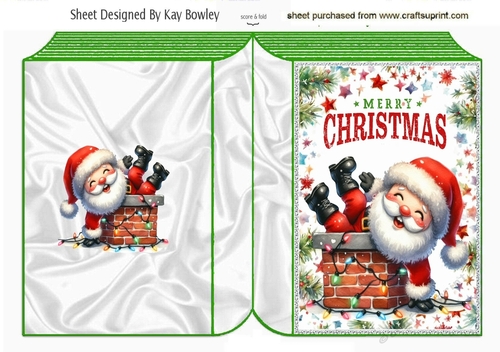 Cheeky Santa Christmas Folded Book (TWO) - CUP1347104_415 | Craftsuprint