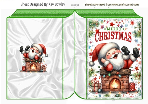 Cheeky Santa Christmas Folded Book (FOUR) - CUP1347108_415 | Craftsuprint
