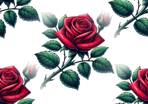 Pretty Big Red Roses Backing Paper - CUP1356749_415 | Craftsuprint
