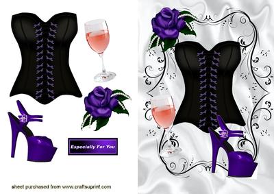 Gorgeous Black/purple Basque,ladies Accessories - CUP136535_415 ...