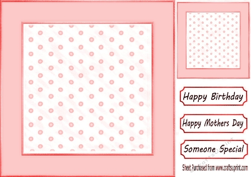 Red Dot 8x8 Frames Card Fronts - CUP1365842_415 | Craftsuprint