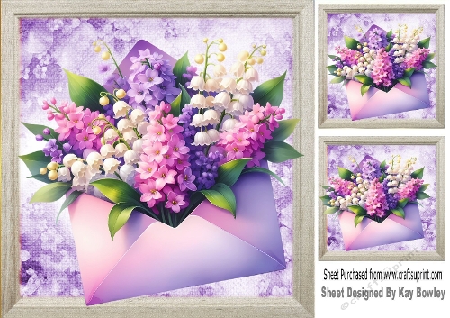 Pretty Envelope With Flowers 8X8 Card Front (ONE) - CUP1369185_415 ...