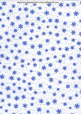 Pretty Blue Snowflake Backing Paper - CUP138480_415 | Craftsuprint