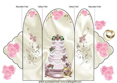 Wedding Cake, Tri Fold - CUP176983_415 | Craftsuprint