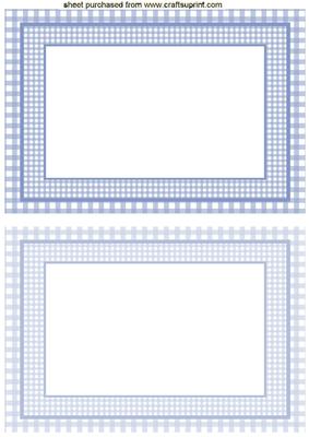Blue Gingham Frames - CUP186740_415 | Craftsuprint