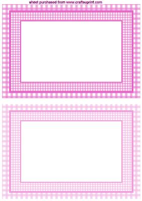 Pink Gingham Frames - CUP186752_415 | Craftsuprint