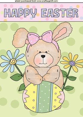 Happy Easter, A4 Topper - CUP191254_415 | Craftsuprint