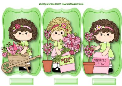 Little Flower Girls, Toppers - CUP217479_415 | Craftsuprint