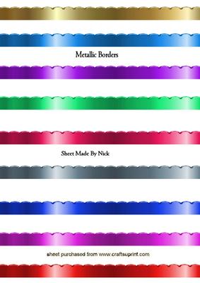 Metallic Borders in Colours for A5 Card - CUP224896_415 | Craftsuprint