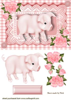 Little Pink Pig - CUP227648_415 | Craftsuprint