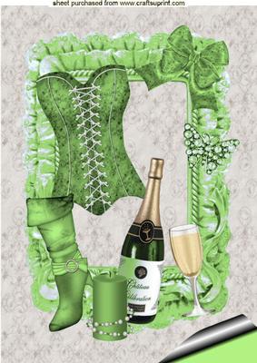 I Love to Party in Green Basque A4 - CUP247049_415 | Craftsuprint