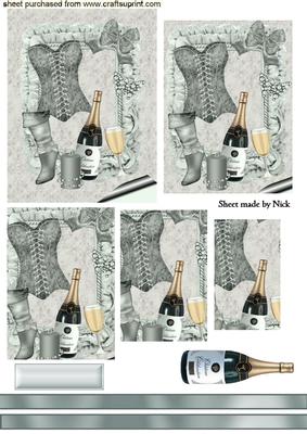 Silver Basque with Champagne Pyramids - CUP247629_415 | Craftsuprint