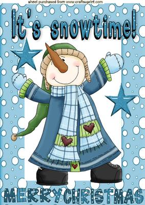 It's Snow Time! Snowman in Snow Frame A4 - CUP258951_415 | Craftsuprint