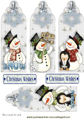 Snowman with Friends Bookmarks - CUP274159_415 | Craftsuprint