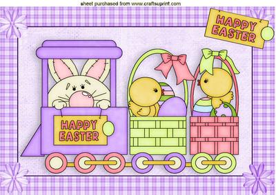 All Aboard the Easter Train A4 - CUP309241_415 | Craftsuprint