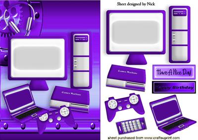 Purple Gadgets, Computer, Laptop, and Game Station - CUP321830_415 ...