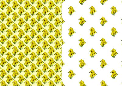 Yellow/white Pansies Backing Paper Yellow, White Background - CUP324767 ...
