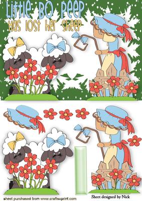 Little Bo Peep Has Lost Her Sheep - CUP327410_415 | Craftsuprint