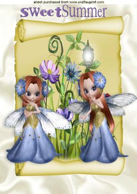 Fairies Playing in the Flowers on a Scroll A4 - CUP327509_415 ...